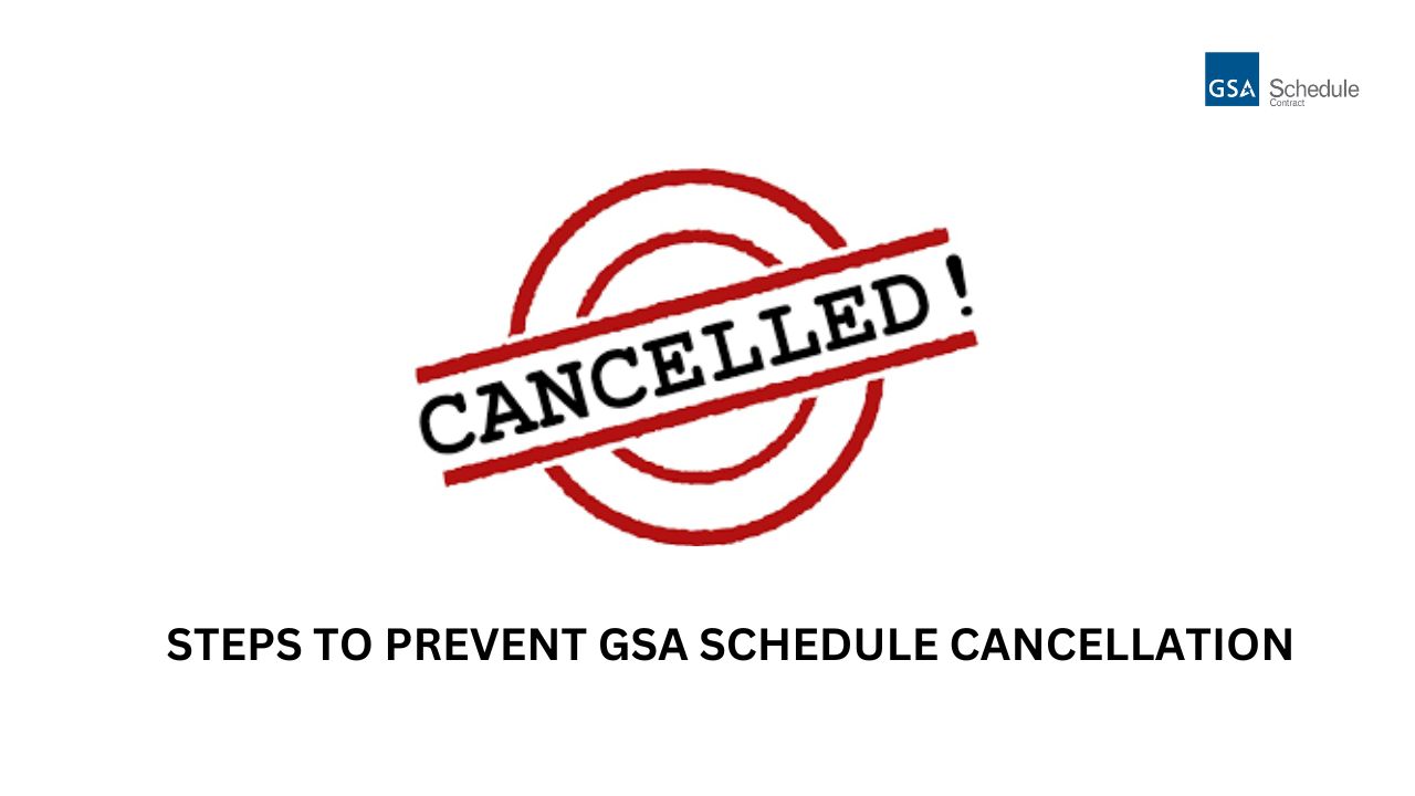 Three Steps To Prevent GSA Schedule Cancellation